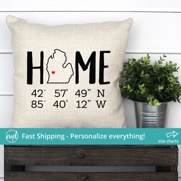Michigan Pillow - Etsy