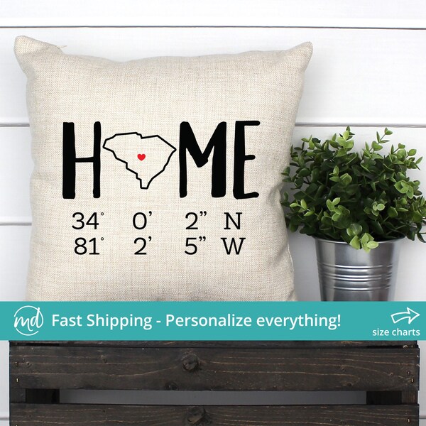 South Carolina Pillow - Etsy