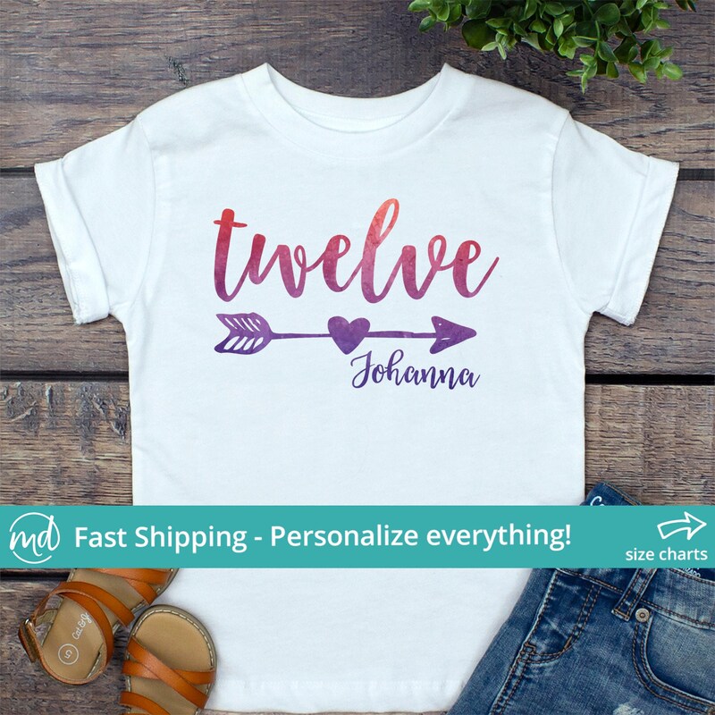 12th Birthday Shirt - Etsy