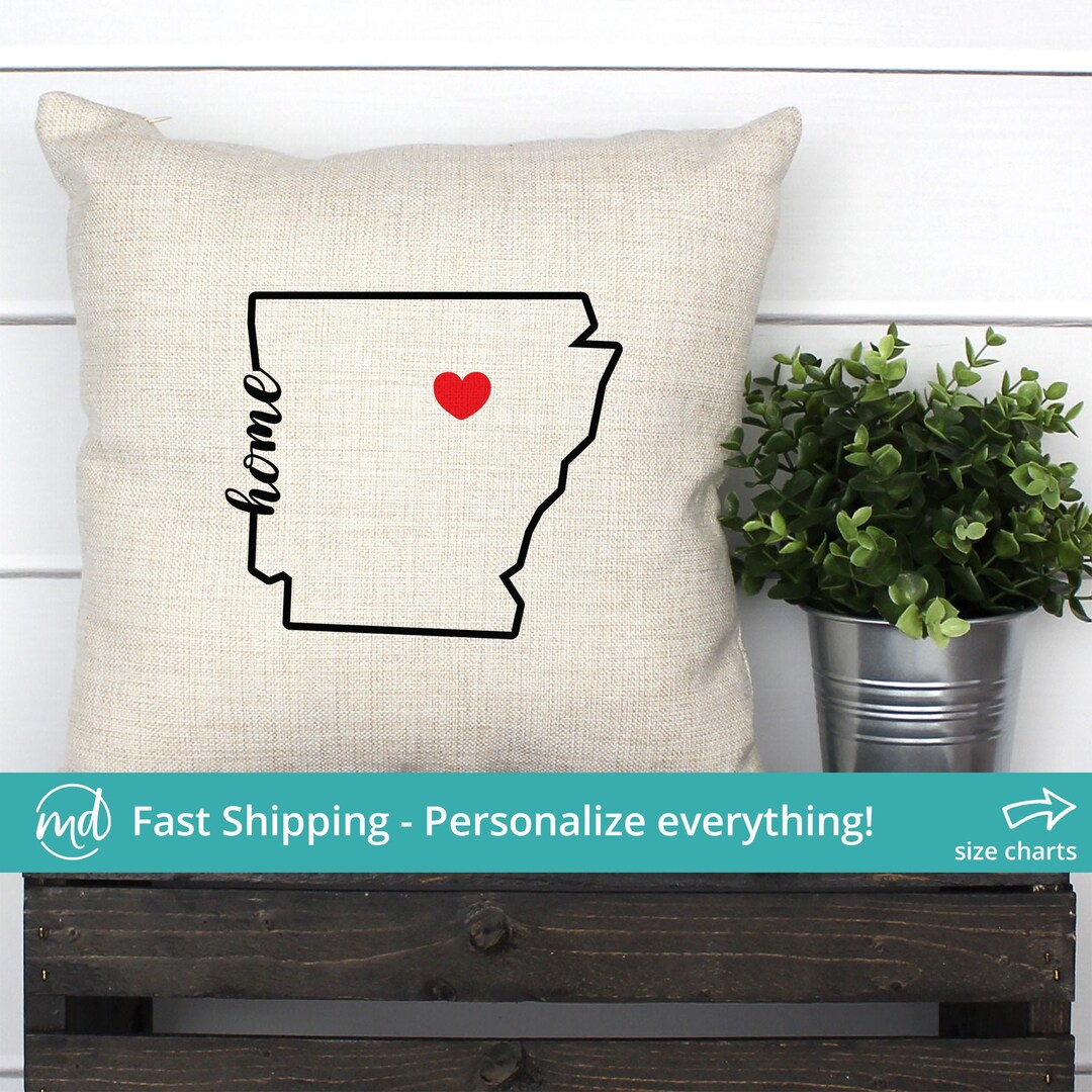 Arkansas Pillow, Arkansas Home Decor, Southern Home Decor, Personalized ...