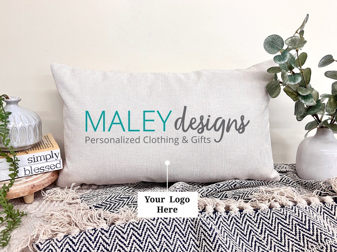 Custom Logo Pillow, Logo Throw Pillow, Custom Office Decor ...
