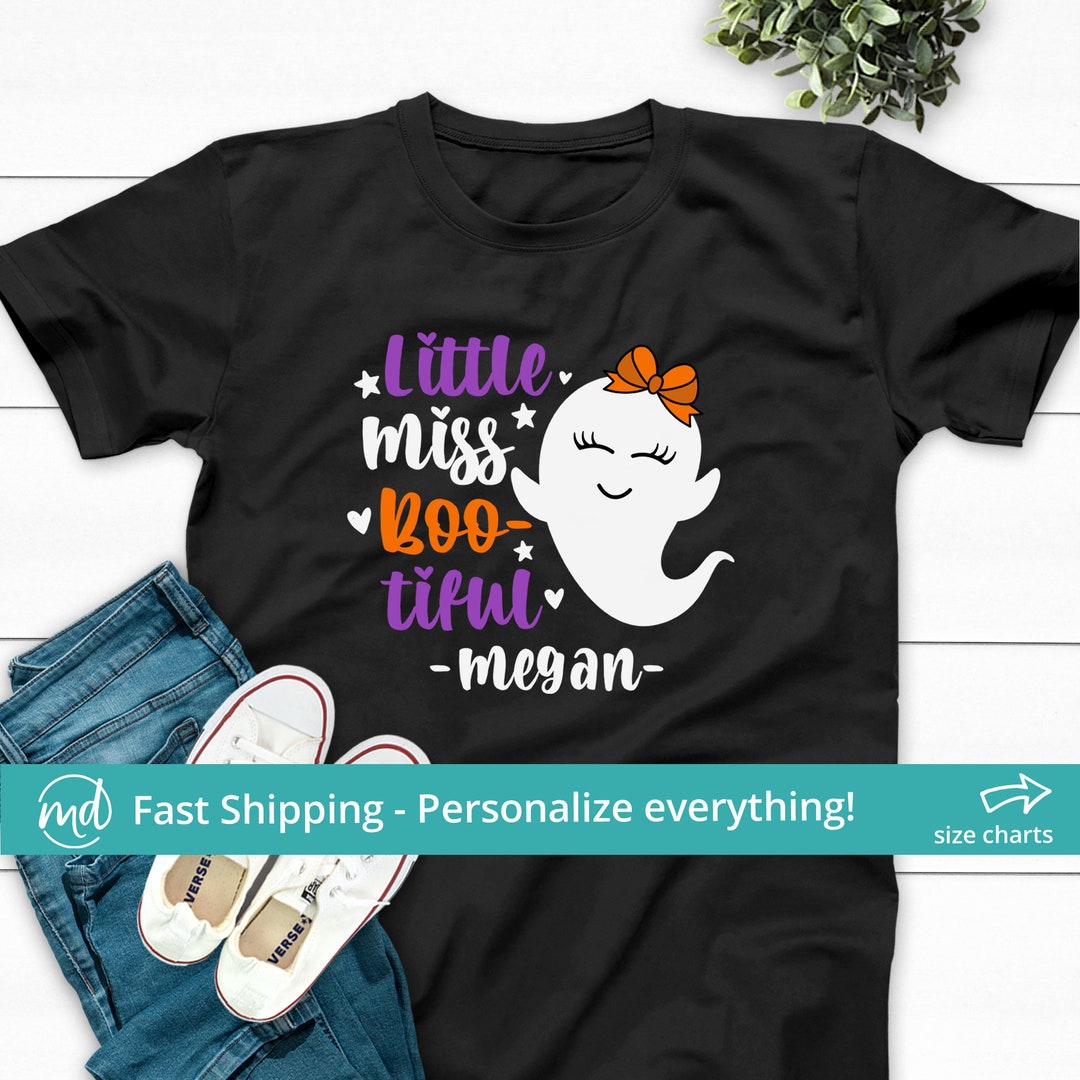 Little Miss Bootiful Shirt, Cute Halloween Shirts for Girls Boo Shirt ...