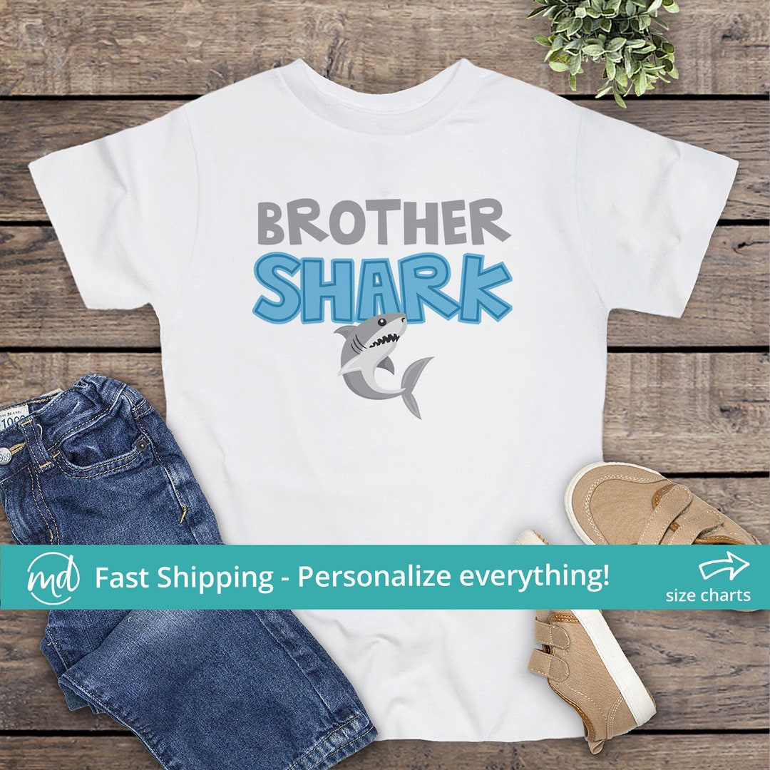 Brother Shark Birthday Shirt, Family Shark Birthday Shirs, Birthday ...