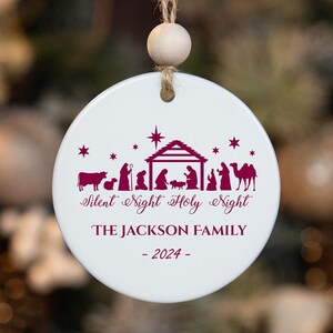 Personalized Nativity Ornament, Family Christmas Ornament 2025 ...