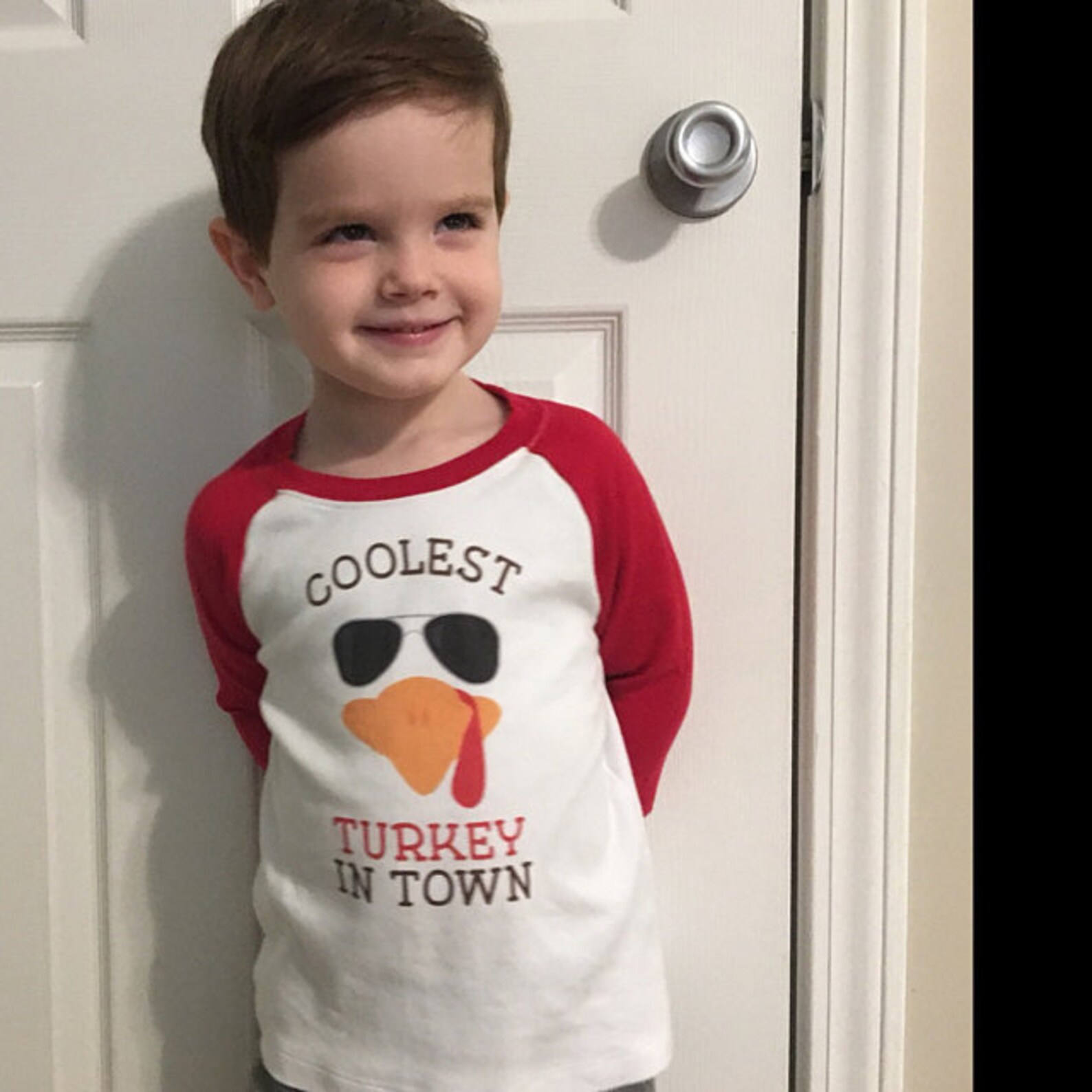 Coolest Turkey in Town Boys Thanksgiving Shirt Funny - Etsy