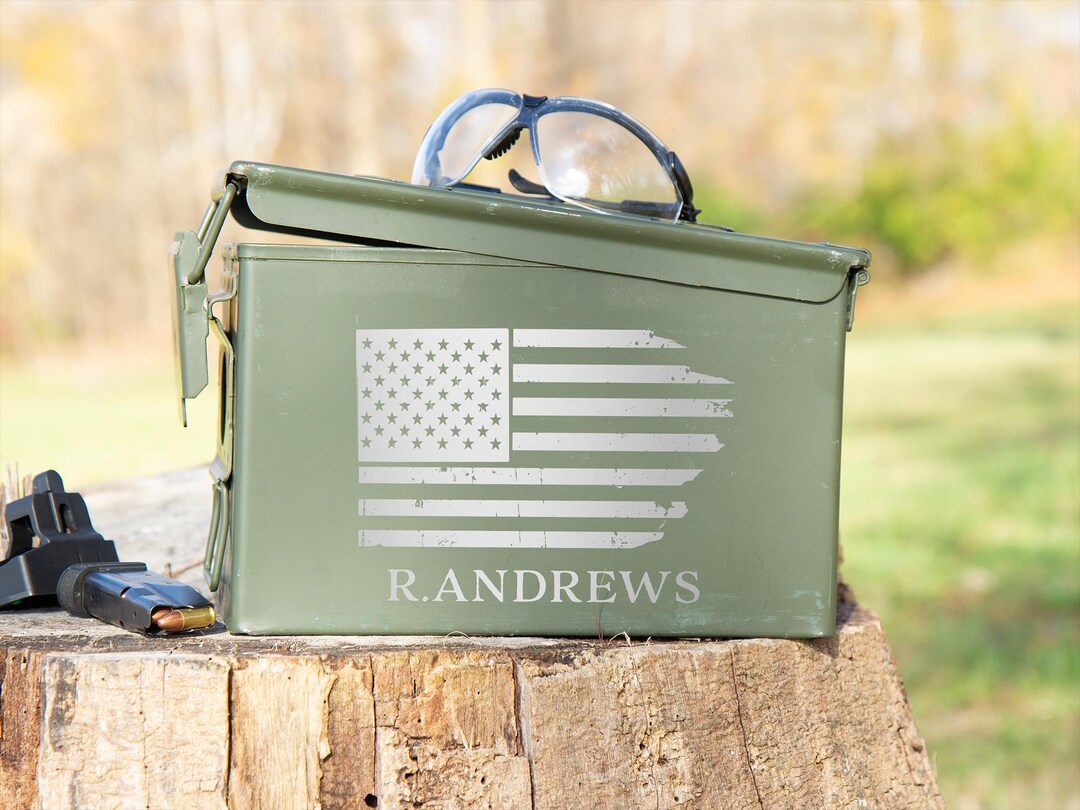 Custom Ammo Can, American Flag Gifts, Engraved Ammo Box, Patriotic ...