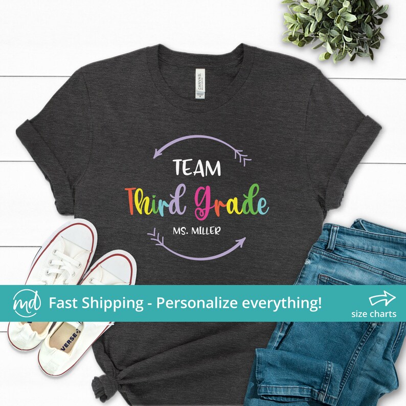 Team 3rd Grade Teacher Team Shirt Team Third Grade Teacher - Etsy