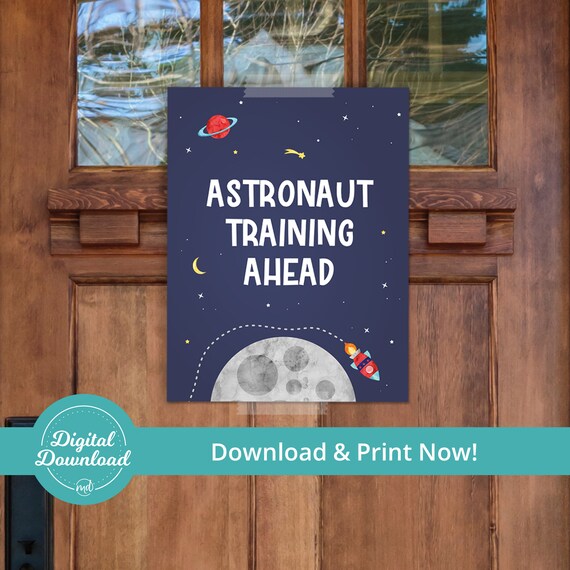 Space Theme Decoration Personalised Birthday Welcome Sign- Digital File ...