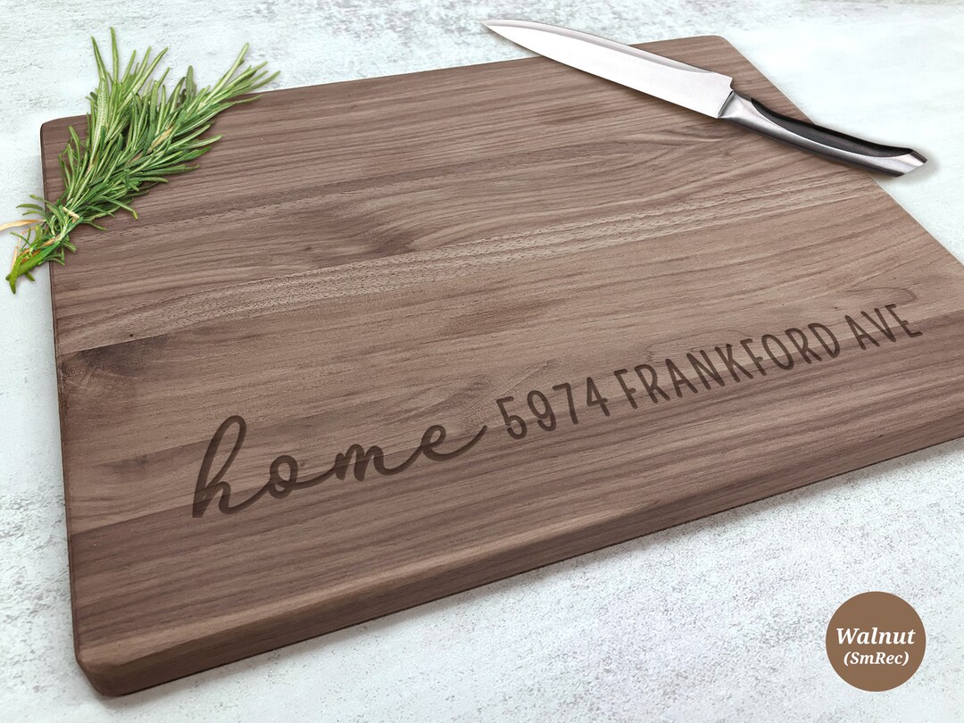 Custom Address Cutting Board, Client Gifts Real Estate, Cutting Board ...
