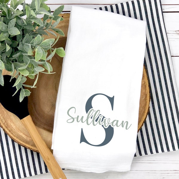 Custom Last Name Kitchen Towel - Etsy