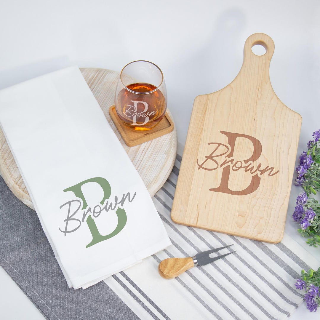 Personalized Cutting Board Gift Set, Wedding Gifts for the Couple ...
