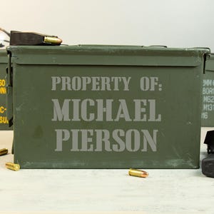 Engraved Ammo Can, Ammo Box, Personalized Groomsmen Gifts, Custom Ammo ...