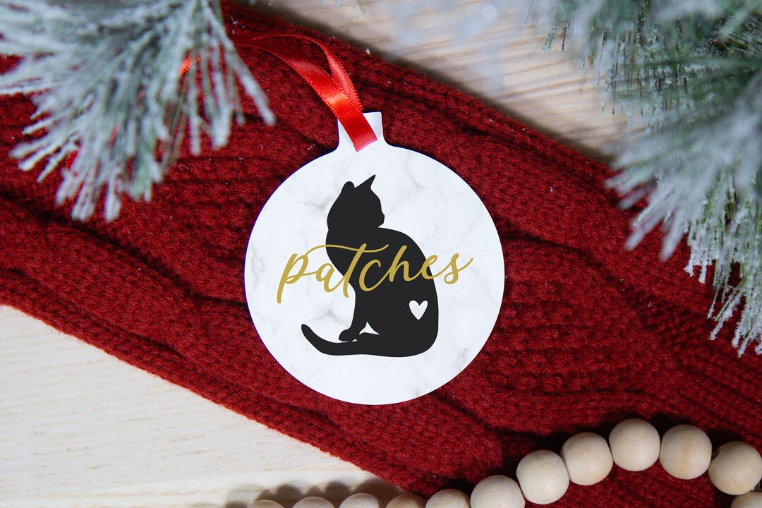 Cat Silhouette Ornament, Pet Silhouette Ornament, Christmas Ornament ... Cat Silhouette Ornament, Pet Silhouette Ornament, Christmas Ornament ...