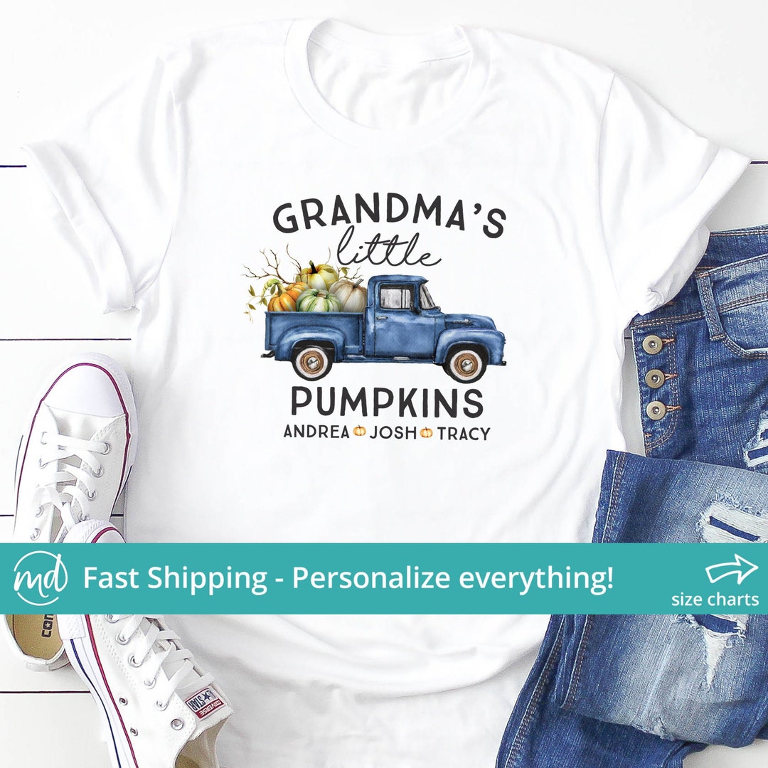 Grandmas Little Pumpkins Shirt, Personalized Grandma Shirt, Grandmas ...