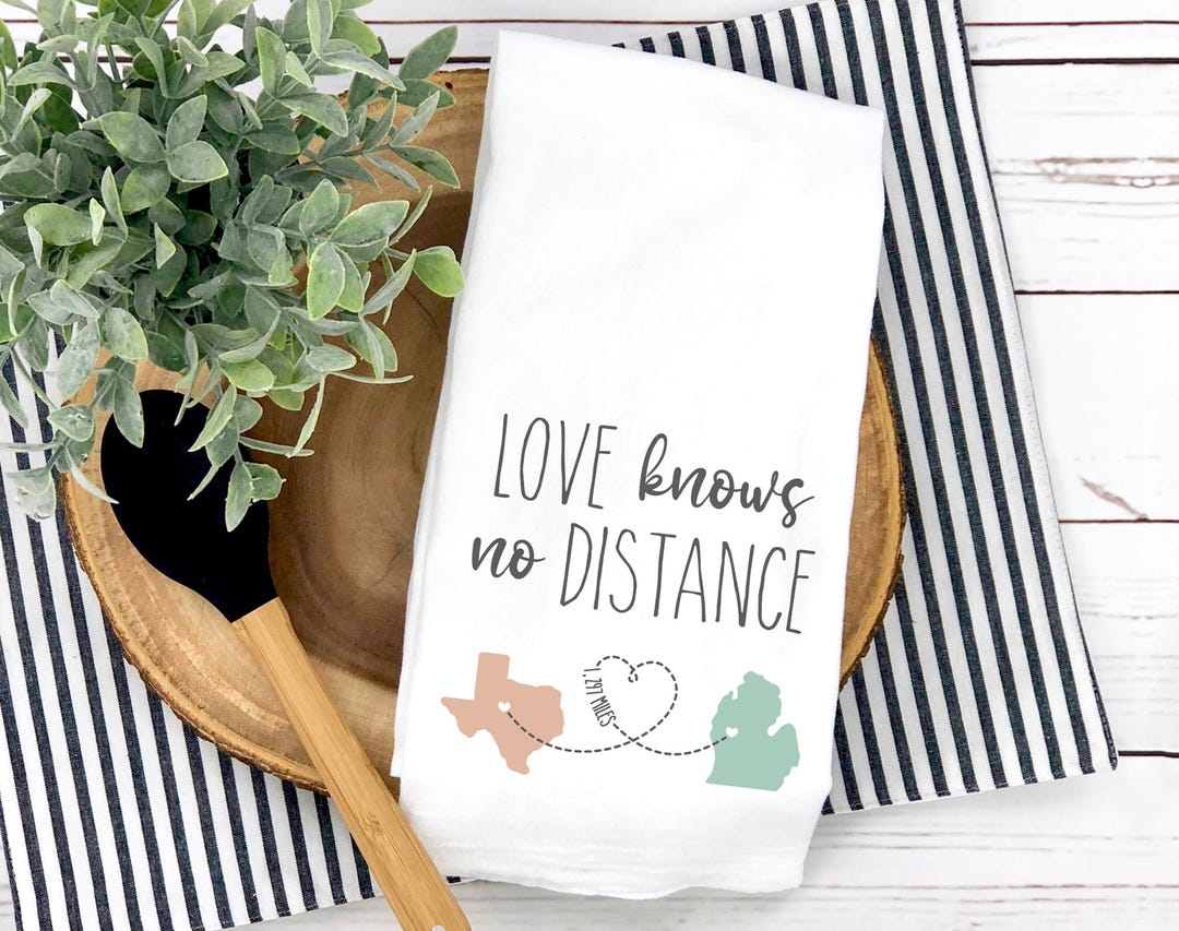 Miles Apart Towel, Dish Towels State to State Tea Towel State Kitchen ...