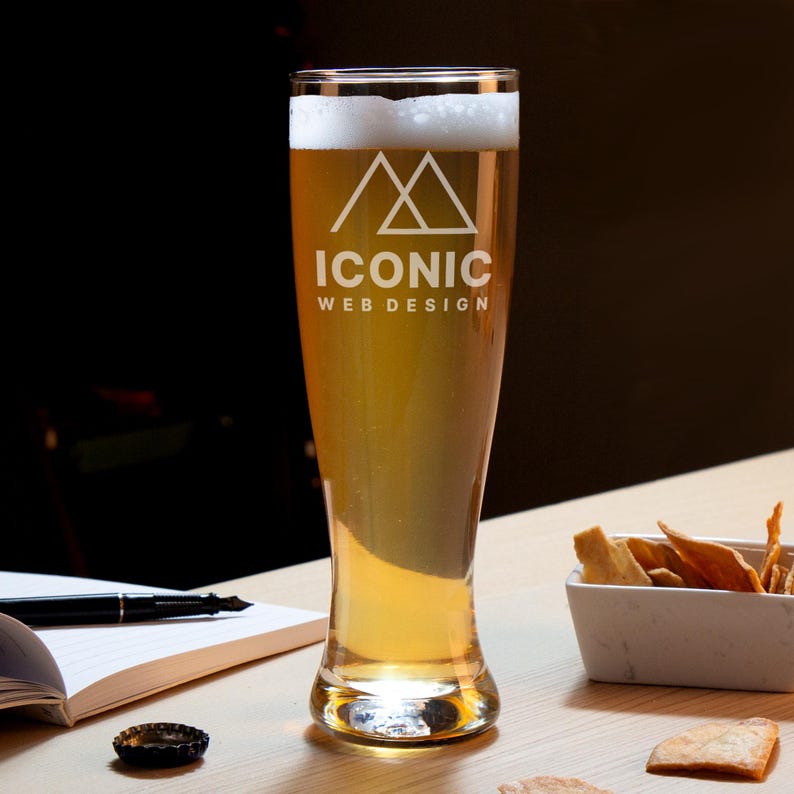 Logo Pint Glasses, Logo Beer Glass, Custom Logo Glasses, Personalized ...