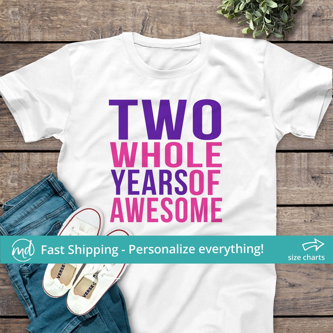 2nd Birthday Shirt Girl, Girls 2nd Birthday Shirt, Two Year Old ...