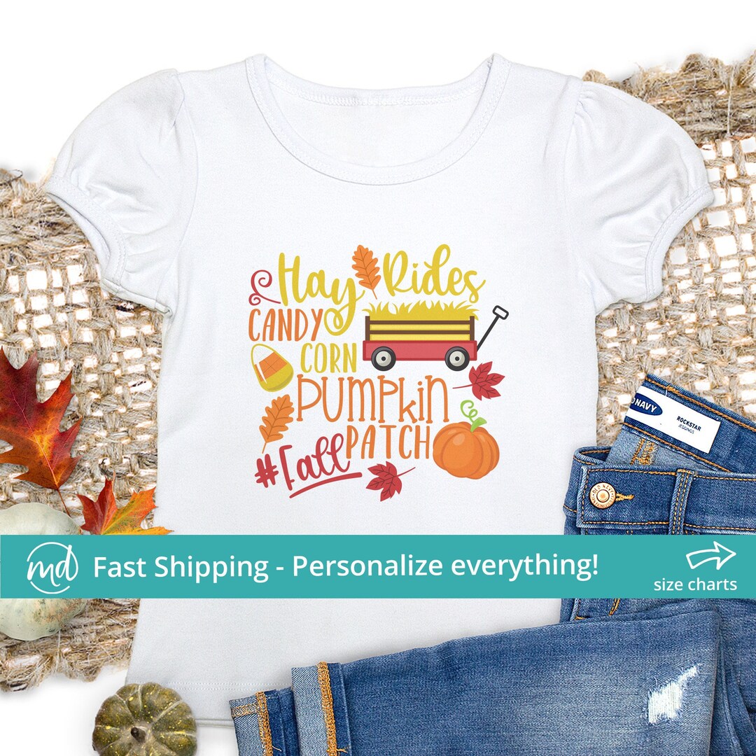 Kids Pumpkin Patch Shirt for Girls Fall Tshirt for Girls - Etsy
