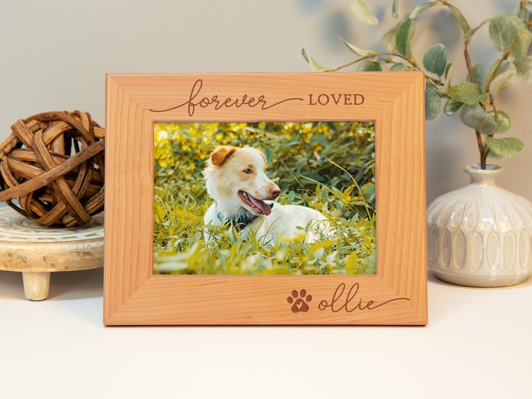 Dog Memorial Picture Frames Personalized, Pet Memorial Gift, Pet Loss ...