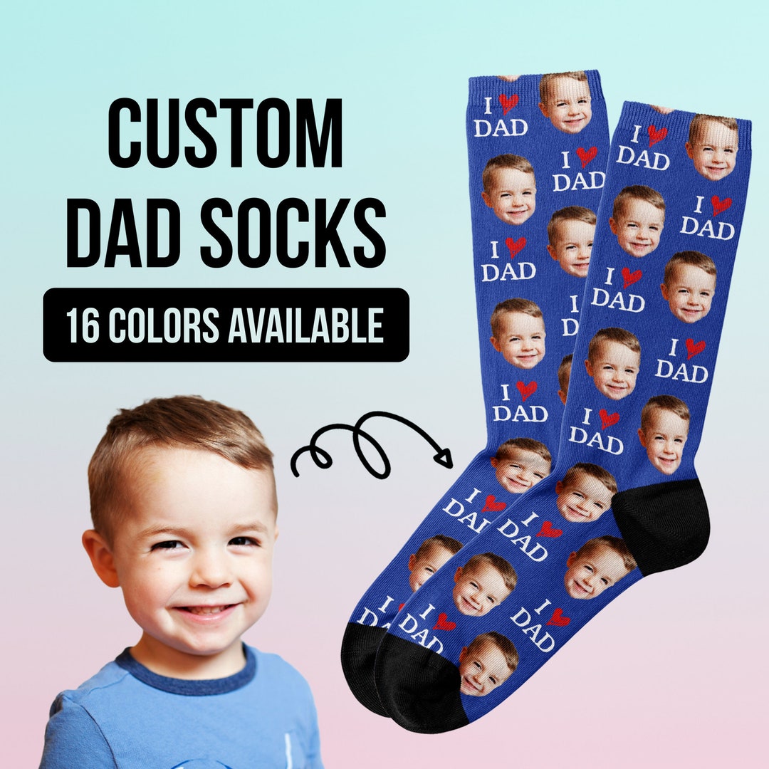 Personalized Dad Socks, Fathers Day Socks With Faces, Personalized ...