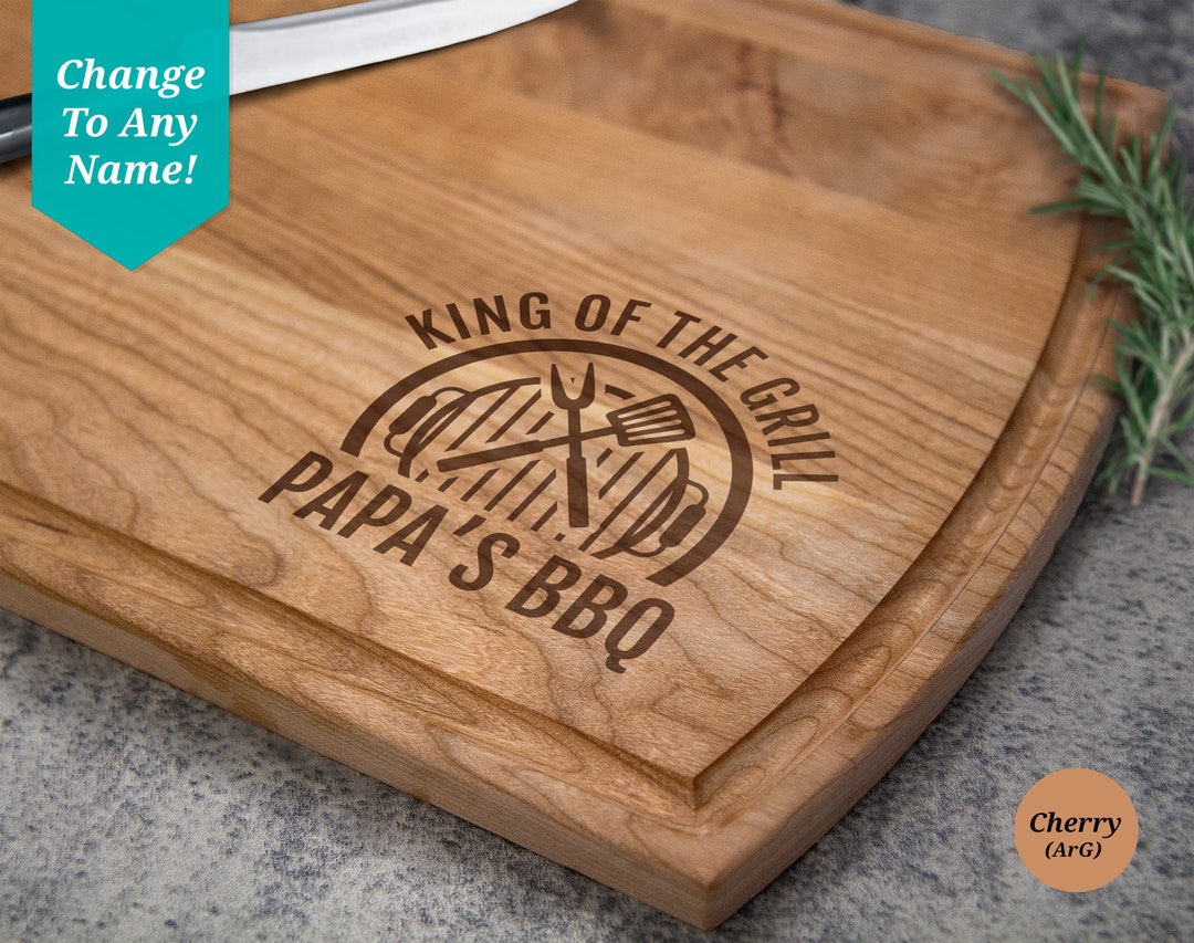 Papa Cutting Board Personalized, King of the Grill Cutting Board ...