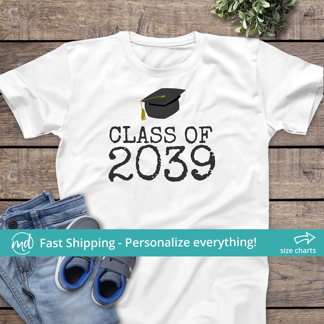 Class of 2039 Shirt, Boys First Day of Kindergarten Shirt, Class of ...