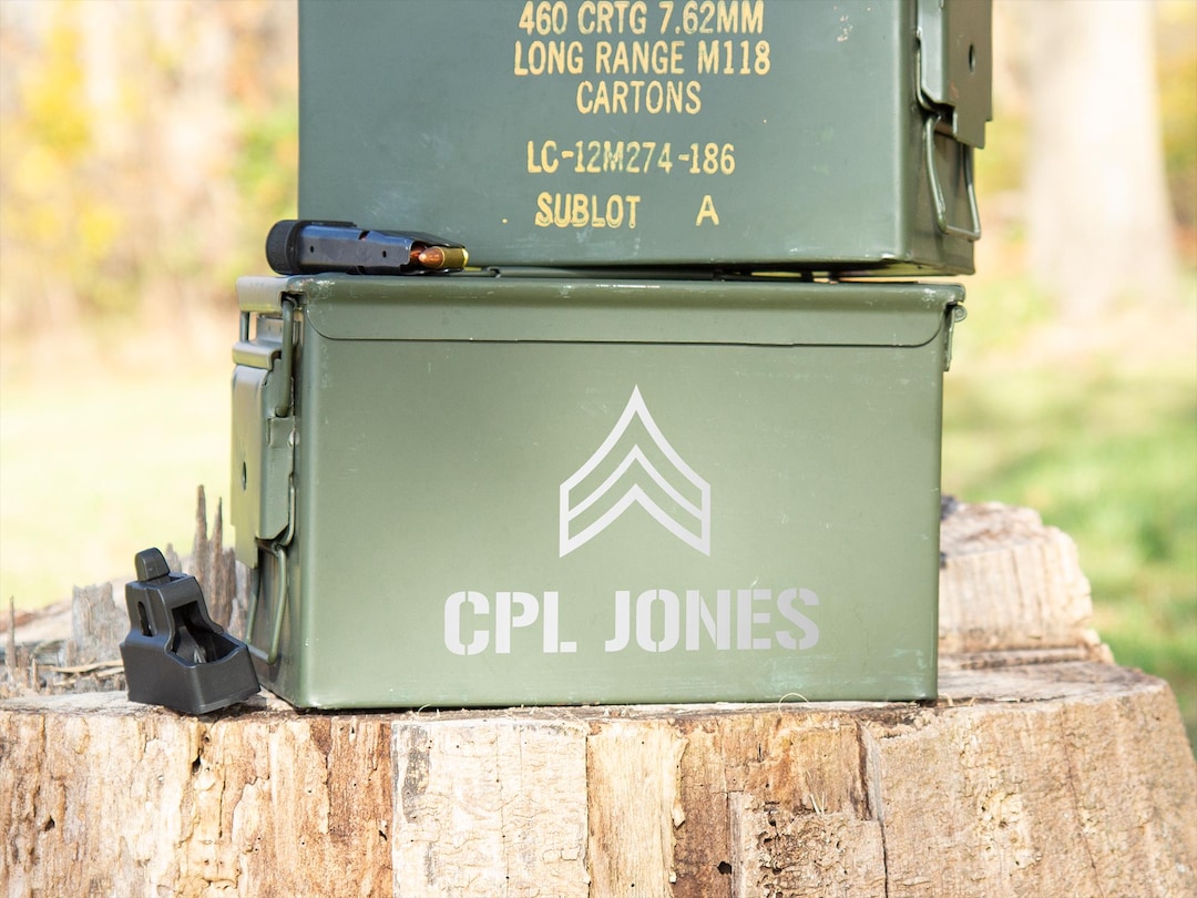 Military Retirement Gift, Army Promotion Gifts, Engraved Ammo Box ...