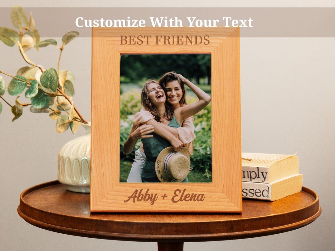 Custom Text Picture Frame Personalized, Wood Picture Frames 5x7, Photo ...