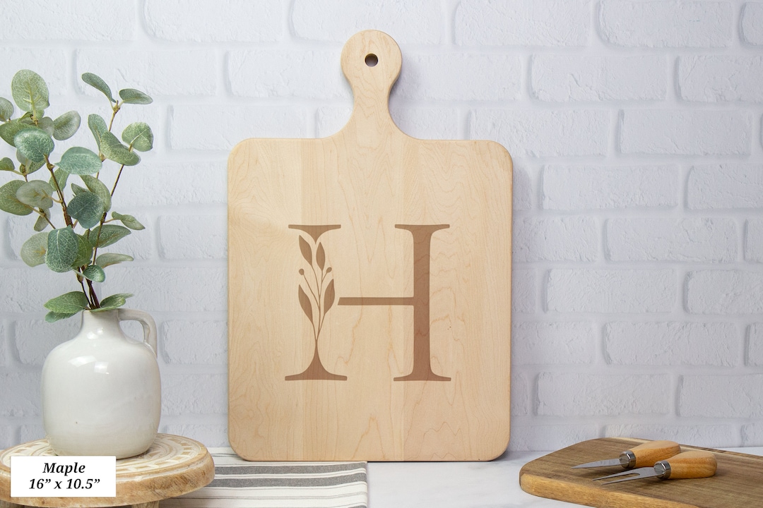 Monogram Cutting Board Wedding Gift, Personalized Cutting Board With ...