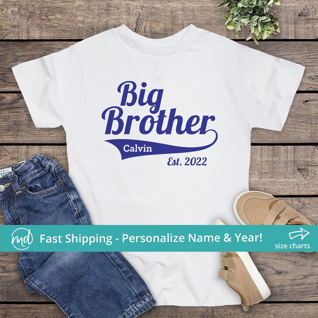 Personalized Big Brother Shirt, Big Brother Announcement Shirt, Custom ...