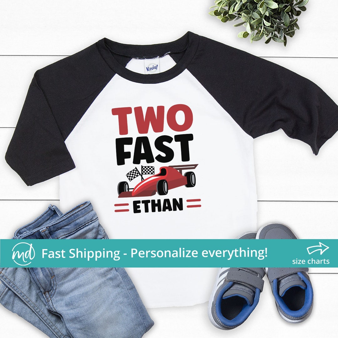 Two 2 Fast Birthday Shirt, 2nd Birthday Shirt Car, Racing Birthday ...