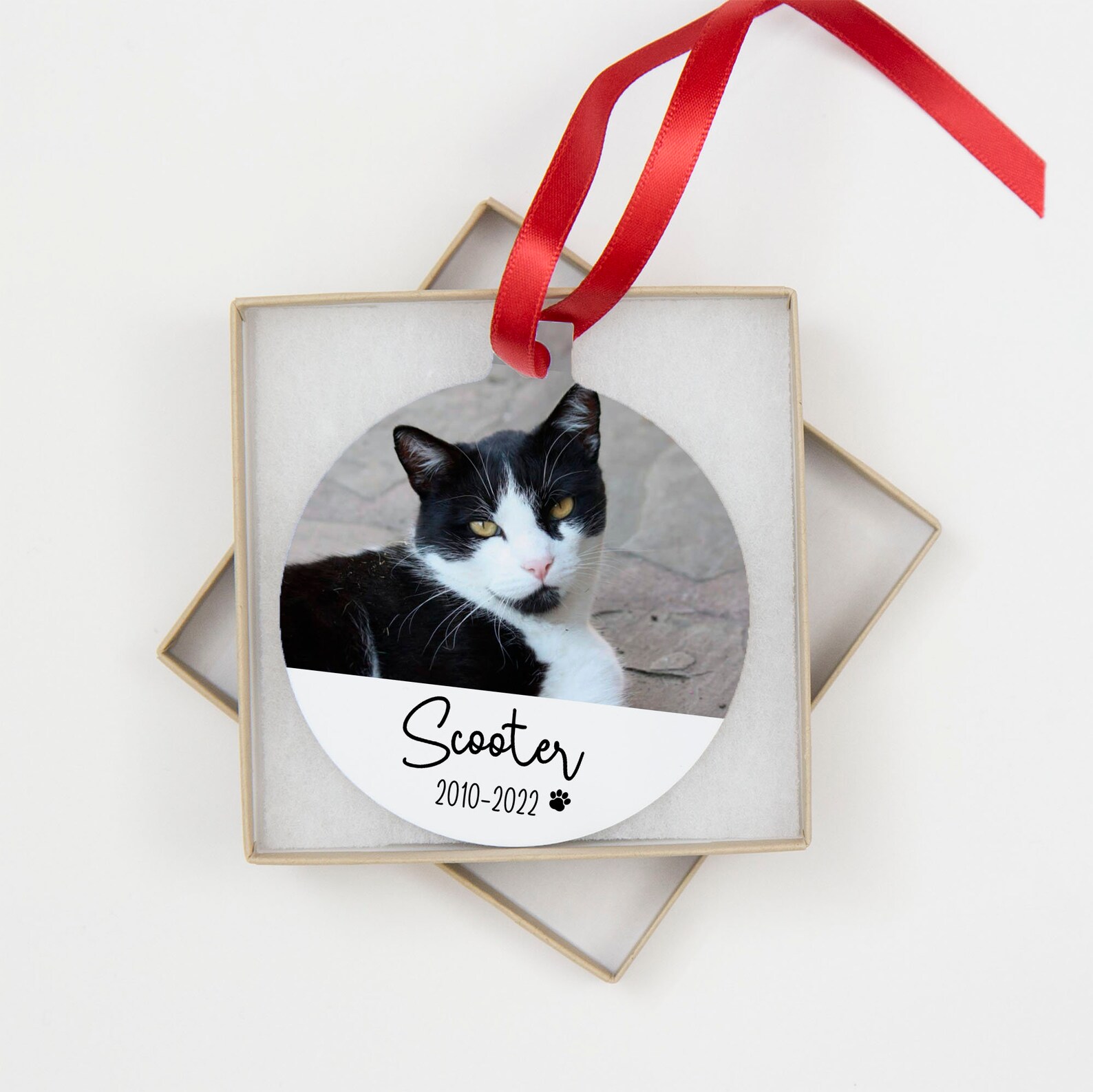 Cat Memorial Ornament With Picture Cat Memorial Ornament - Etsy