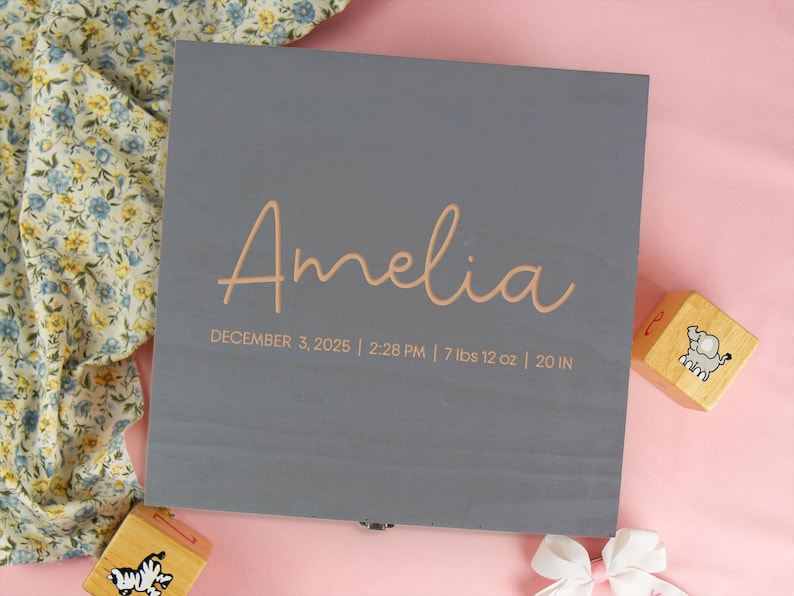 Personalized Baby Keepsake Box, Baby Memory Box, Baby Gift Box Idea ...