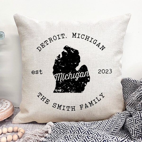 Michigan Pillow - Etsy