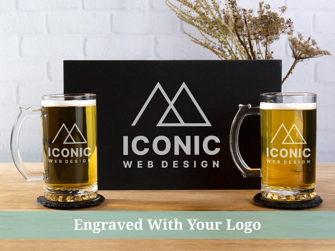 Custom Beer Stein Gift Set, Logo Beer Mugs, Custom Logo Beer Glasses ...