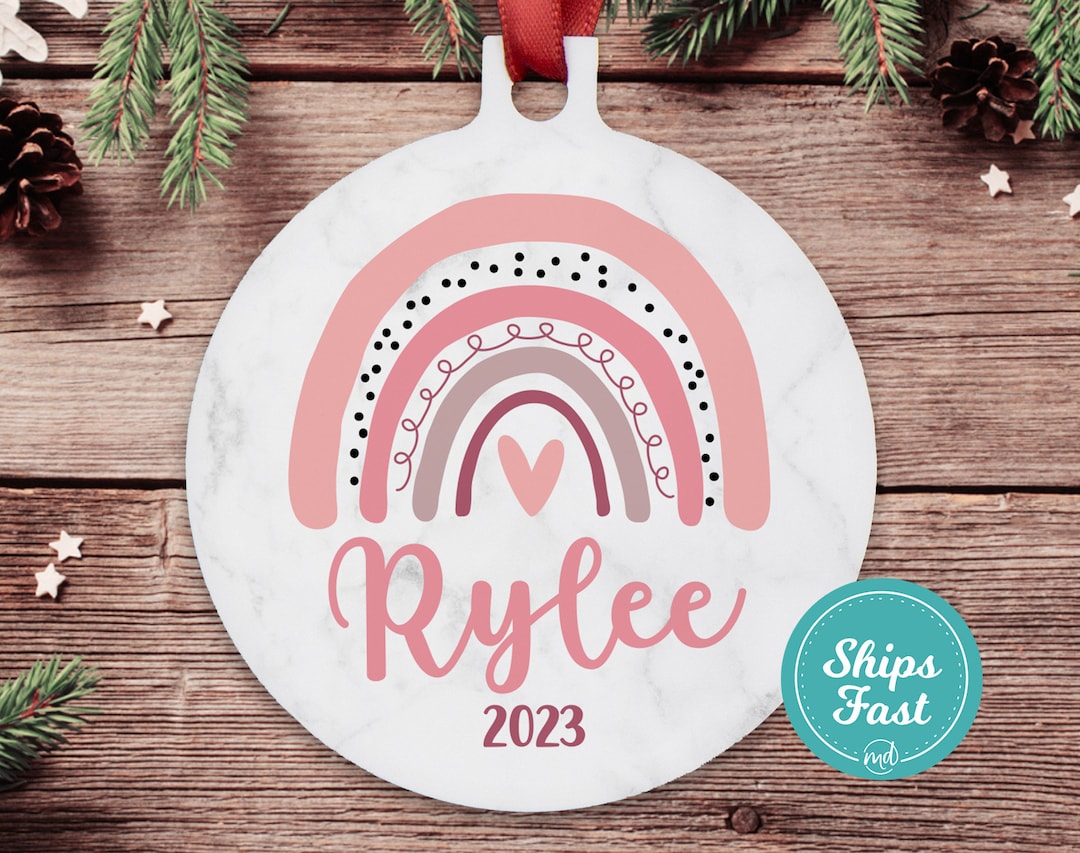 Rainbow Christmas Ornament, Girls Rainbow Ornament for Girl, Little ...