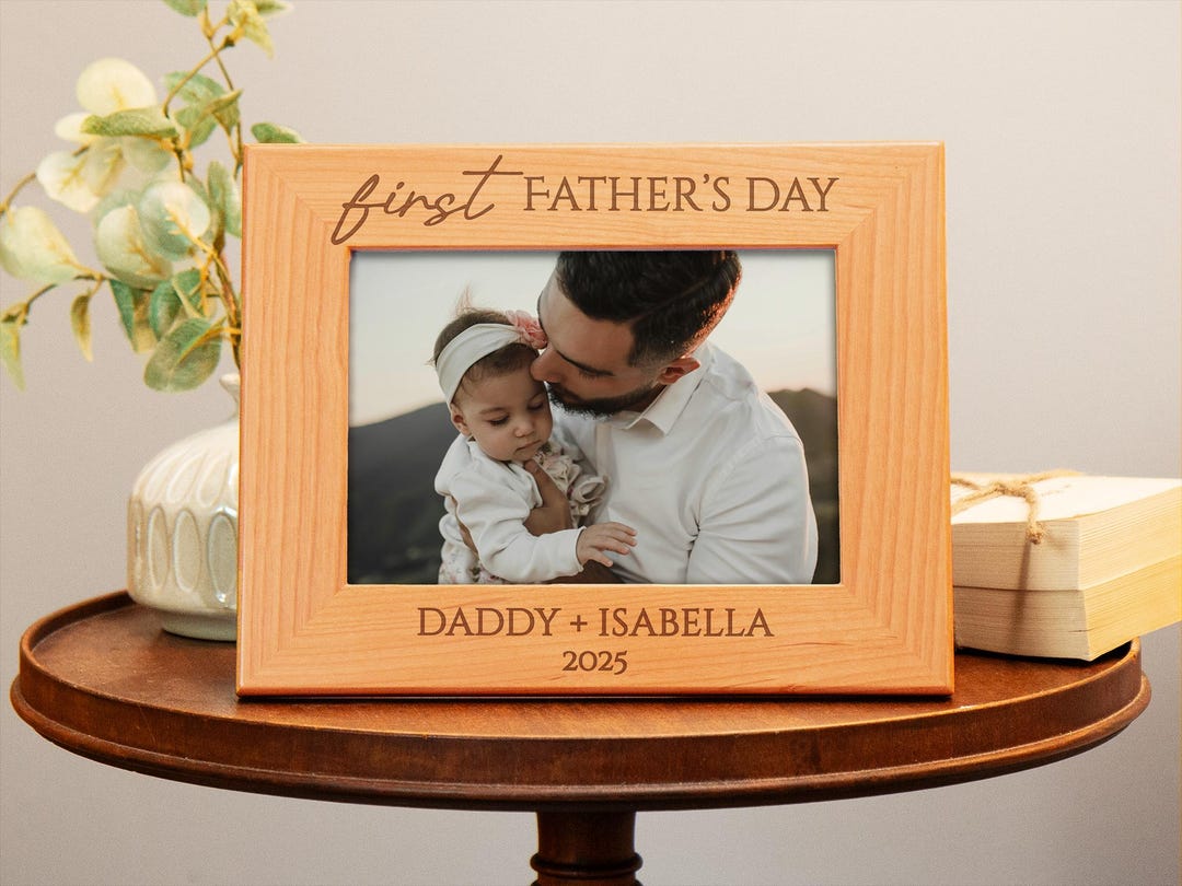 Gift for First Fathers Day Picture Frame, Dad Photo Frame Gift, New Dad ...