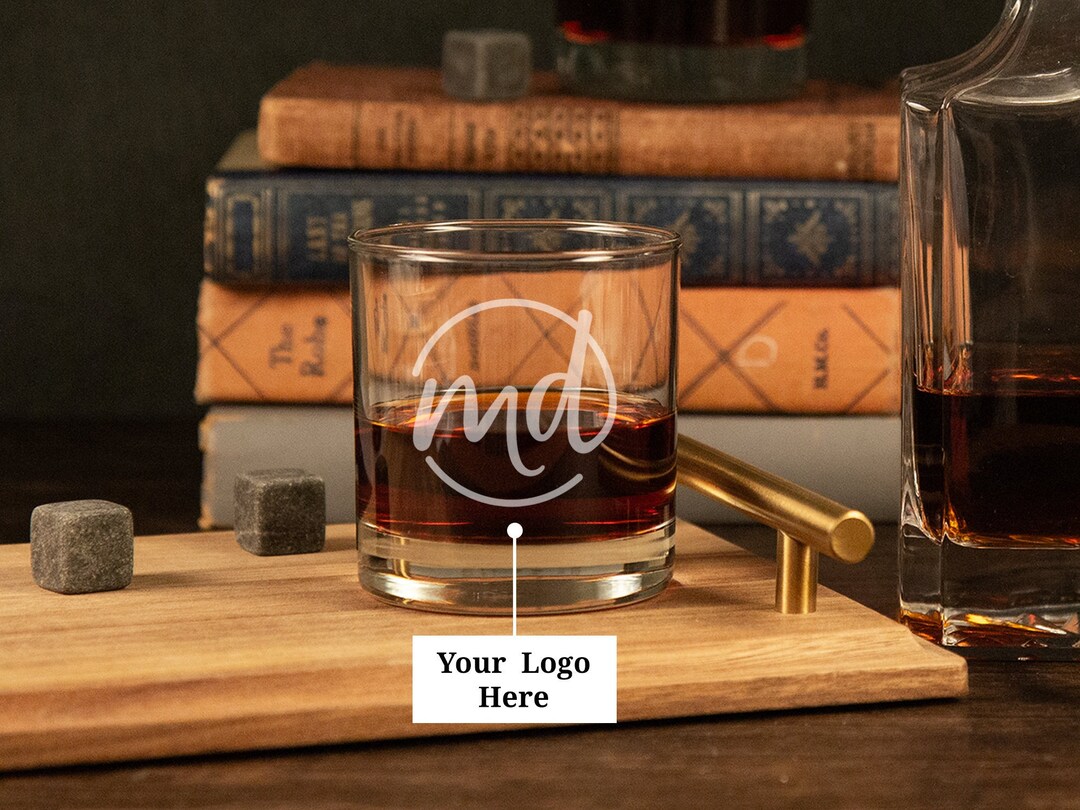 Custom Logo Whiskey Glasses, Corporate Gifts for Employees, Your Logo ...