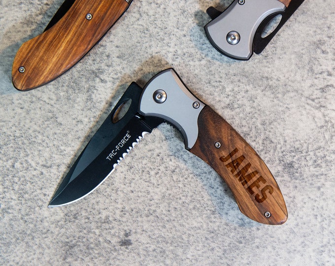 Custom Engraved Pocket Knife, Personal Folding Blade, Unique Gift for ...