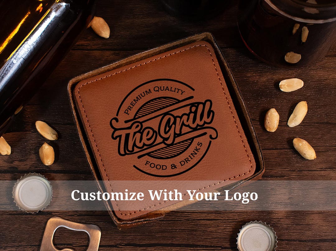 Custom Logo Coasters, Company Logo Coasters, Personalized Logo Gift ...