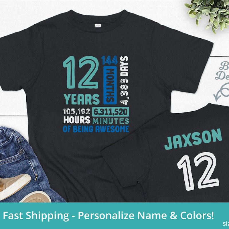 12th Birthday Shirt - Etsy