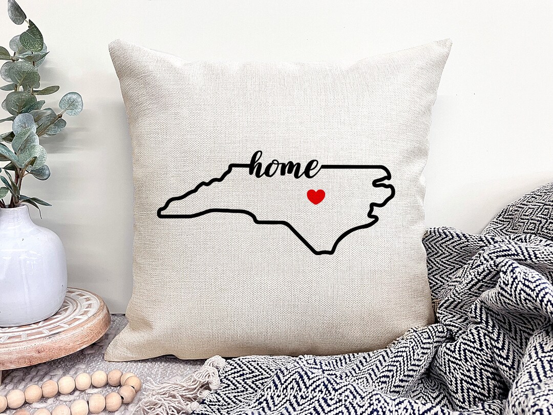 North Carolina State Pillows, North Carolina Home Decor, North Carolina ...