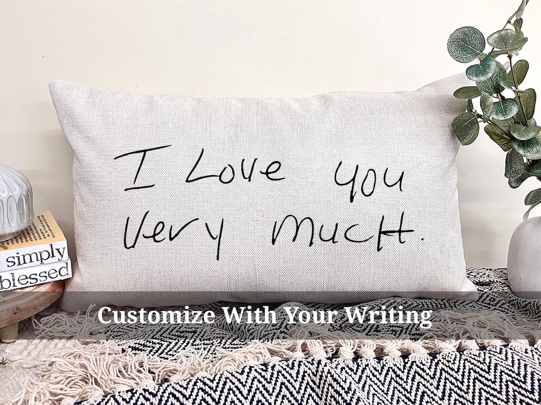 Pillow With Custom Writing, Throw Pillow Personalized Gift for Bride ...