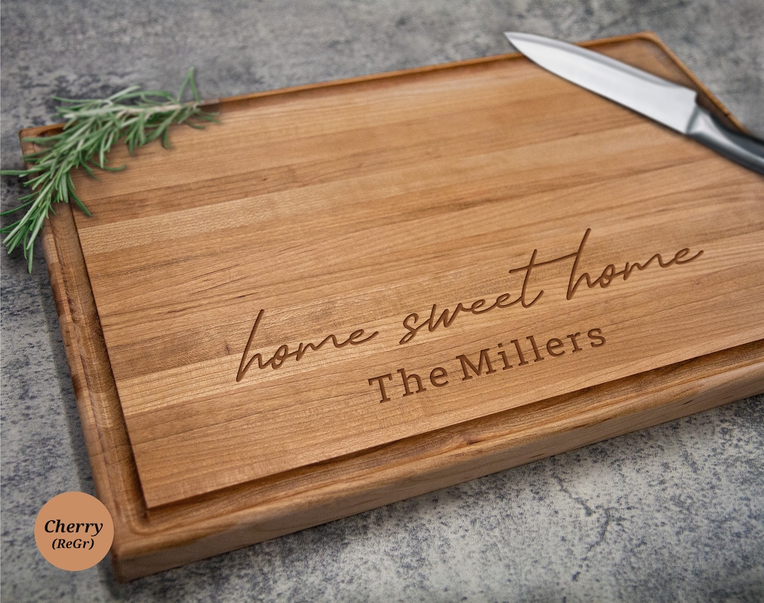 Cutting Board Home Sweet Home, Personalized Housewarming Gift, Last ...