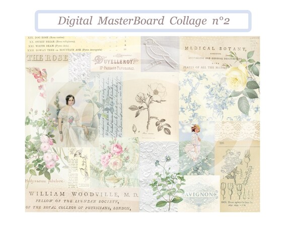 Digital MASTERBOARD Collage Page Collection N2. Printable | Etsy