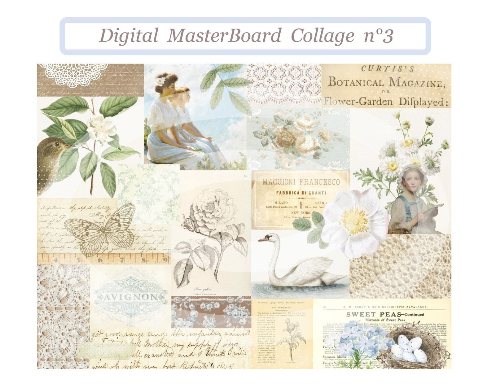 Digital MASTERBOARD Collage Page Collection N3. Printable - Etsy