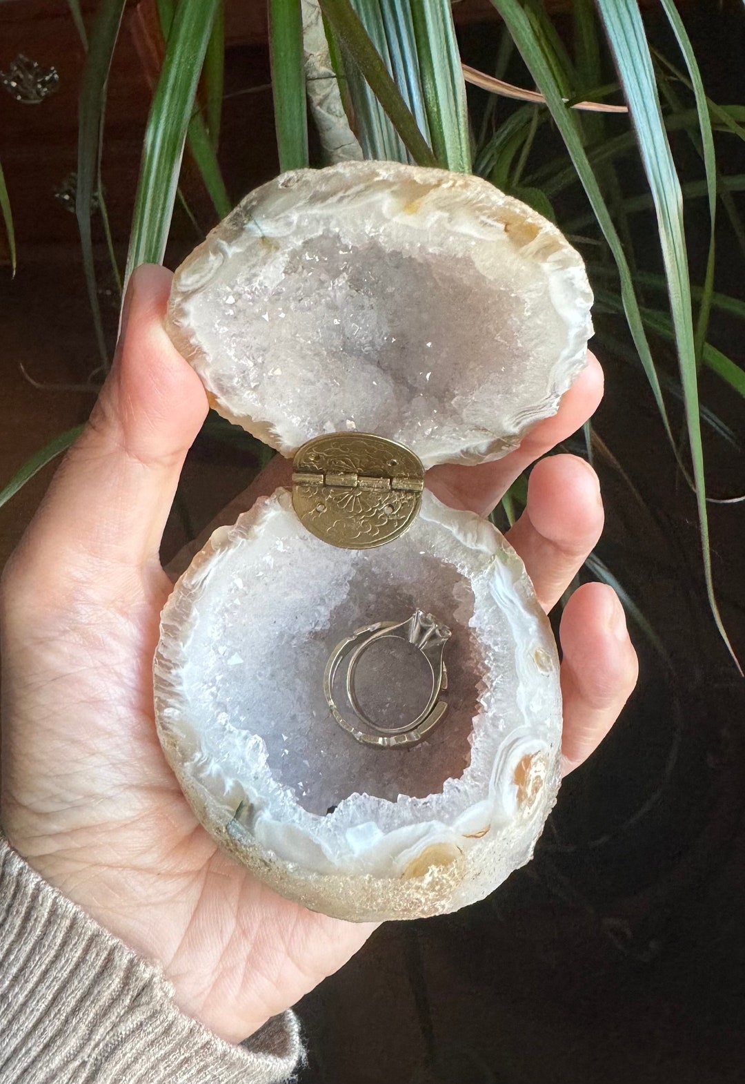 Geode Jewelry Box/geode Ring Box/ Wedding Ring Box/ Engagement Ring Box ...