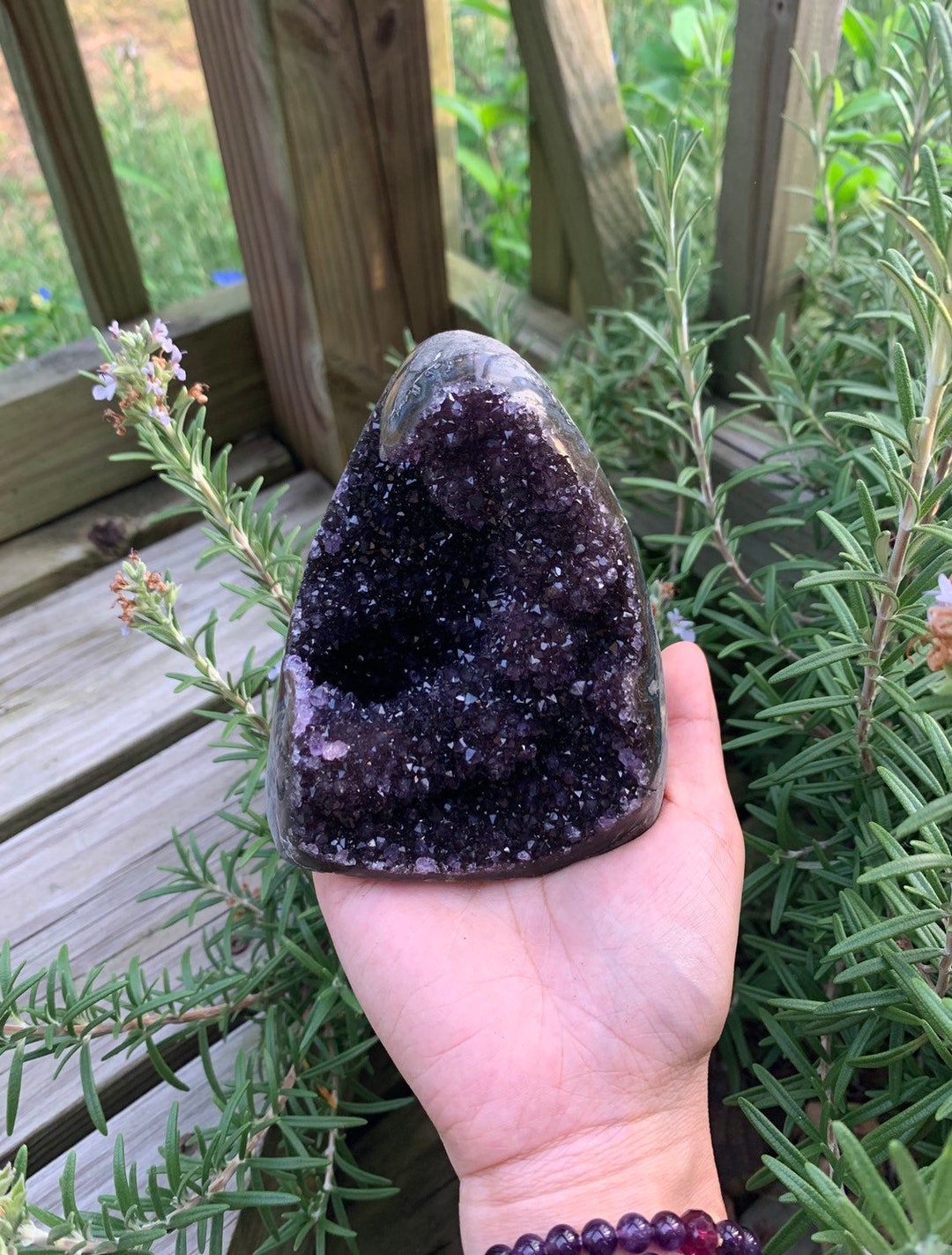 1.46 Lb Museum Quality Deep Purple Amethyst Stalactite Formation With ...