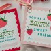 Printable Fruit Snack Valentine Tag, Berry Classroom Valentines for ...