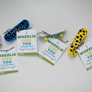 Printable Skateboard Valentine Tag, I Wheelie Like You, Classroom ...